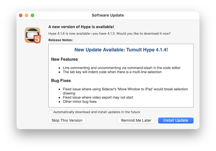 Tumult Hype 4.1.4 Update Now Available – Tumult Company Blog